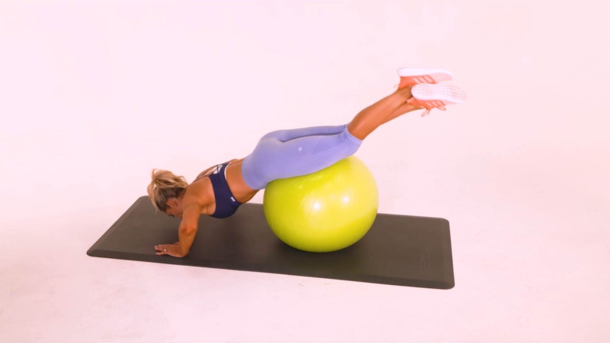 Stability-Ball Push-Up - Oxygen Mag